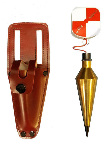 18 Ounce Brass Plumb Bob with 6 1/2 FT Gammon Reel – Laserbuy